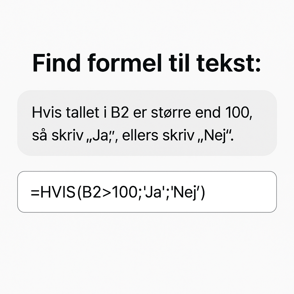 Excel formler - Fra tekst til formel og omvendt
